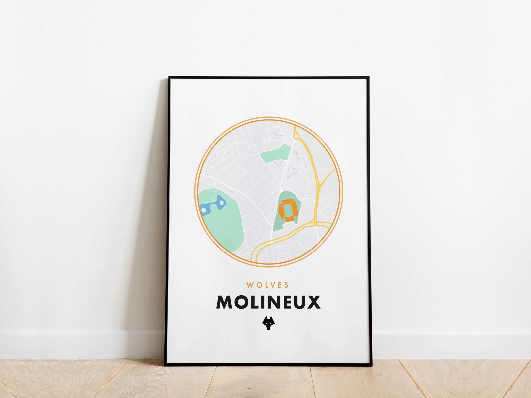 Molineux Wolves Stadium Map Poster – KDDesigns6